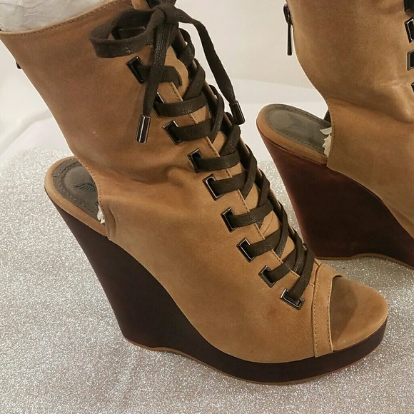 INDUSTRY | Shoes | Industry Wooden Platform Lace Up Boots | Poshmark